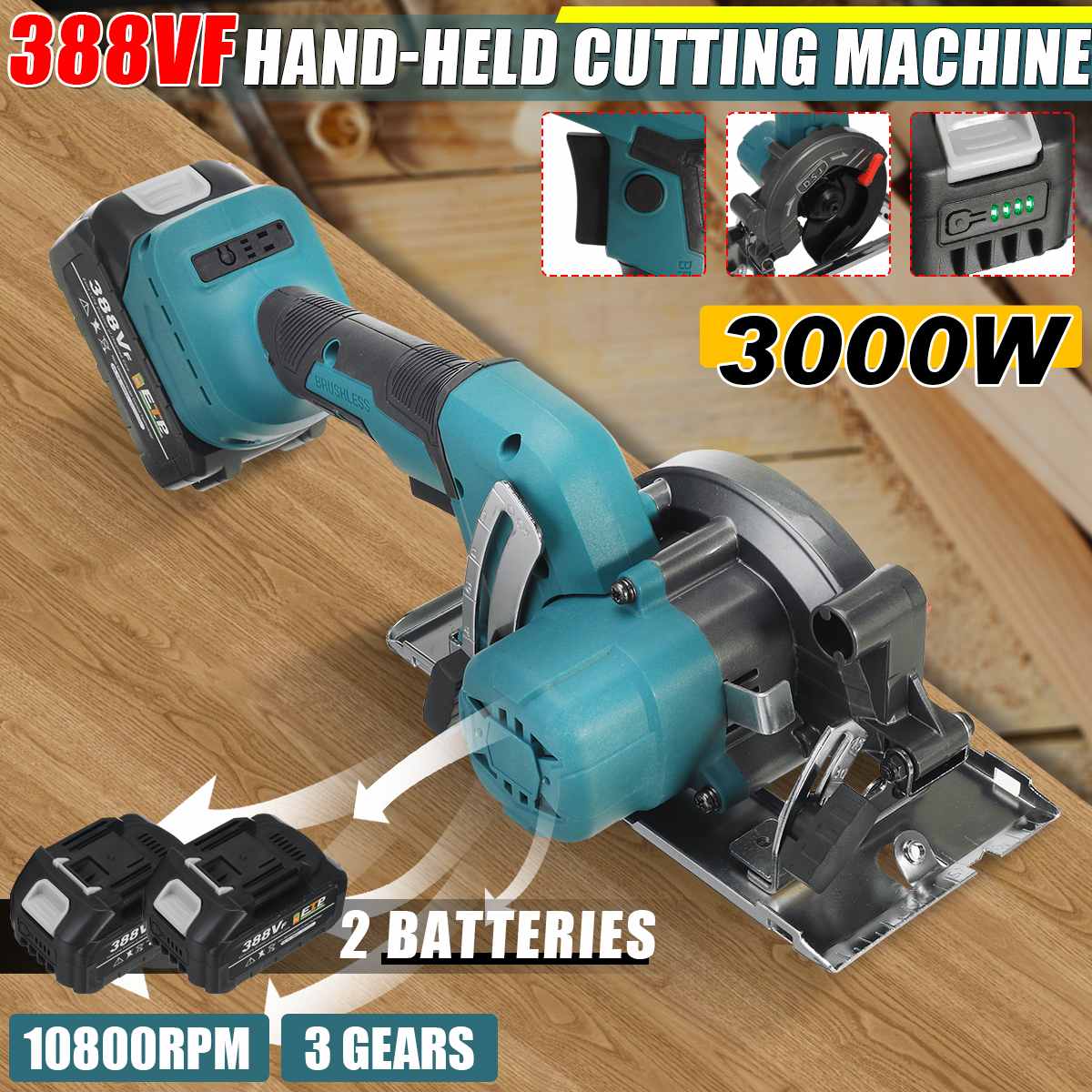 Brushless Cordless Electric Circular Saw Cutting Machine BL-TL171